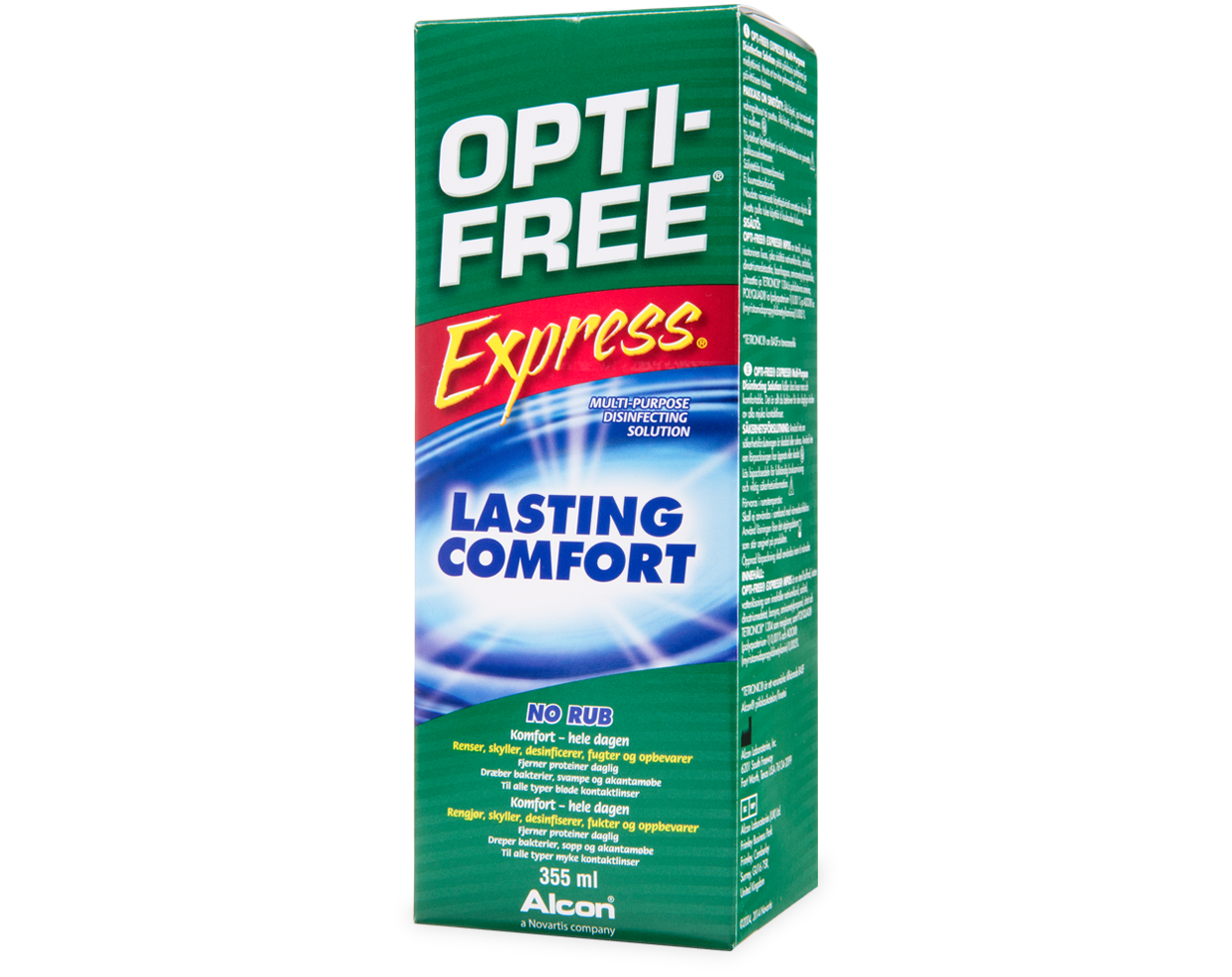 Linsvätska - Opti-Free Express NoRub 355 ml | Lenson.com